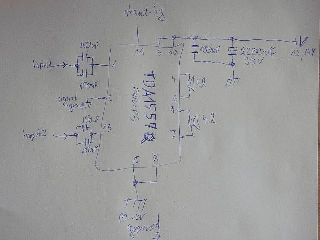TDA1557Q Car Audio – jaki rezystor wejściowy do podłączenia pod wyjście ...
